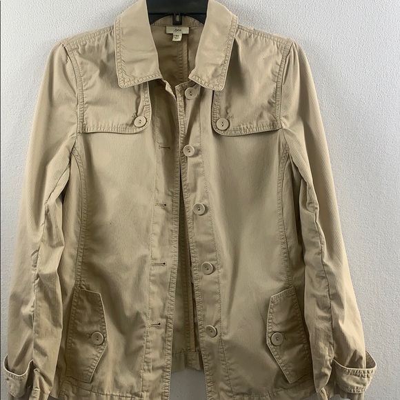 J. Jill | Jackets & Coats | Jjill Womens Beige Jute Jacket Blazer Size ...